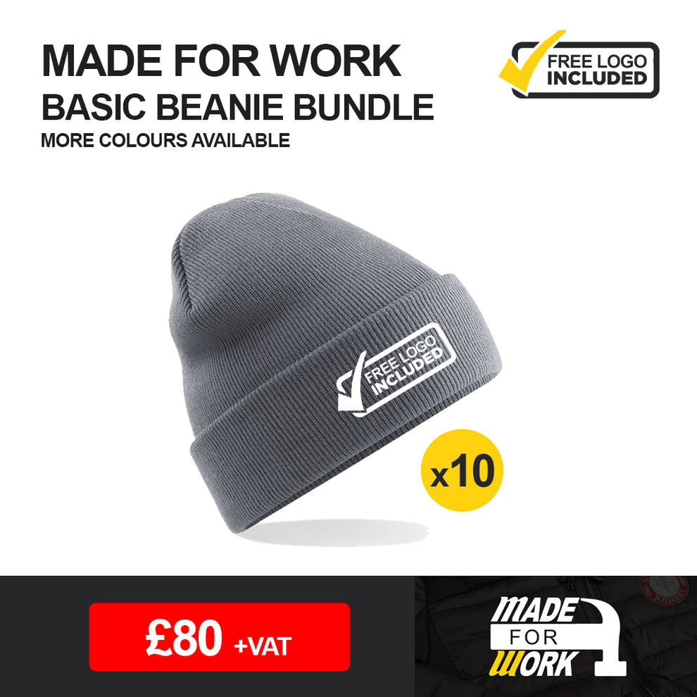 BASIC BEANIE BUNDLE - MADE FOR WORK PACK – MOTIFWEAR.UK